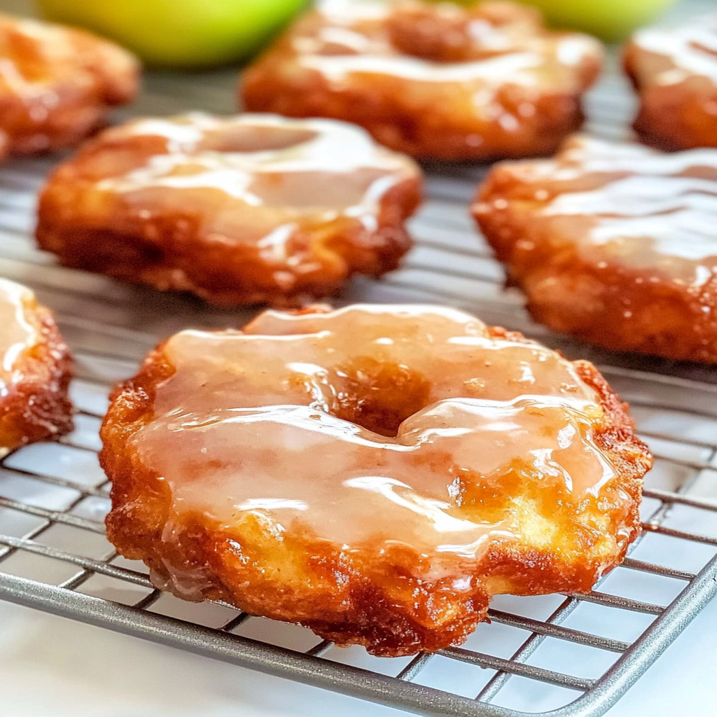 Apple Fritters with Glaze – No Yeast