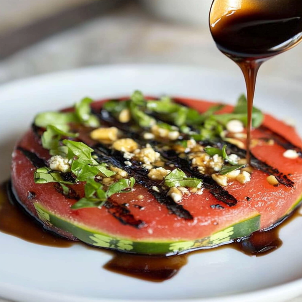 Grilled Watermelon Steaks with Balsamic Glaze