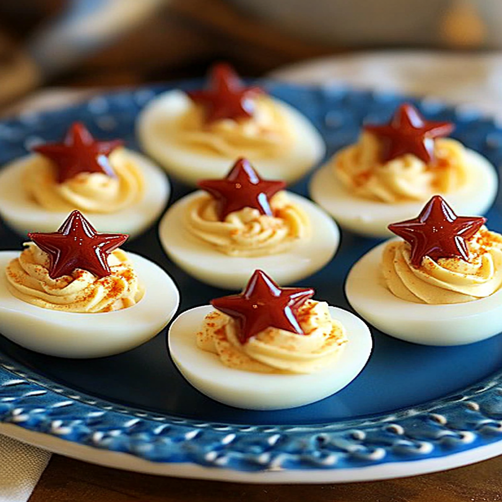 Star-Spangled Deviled Eggs