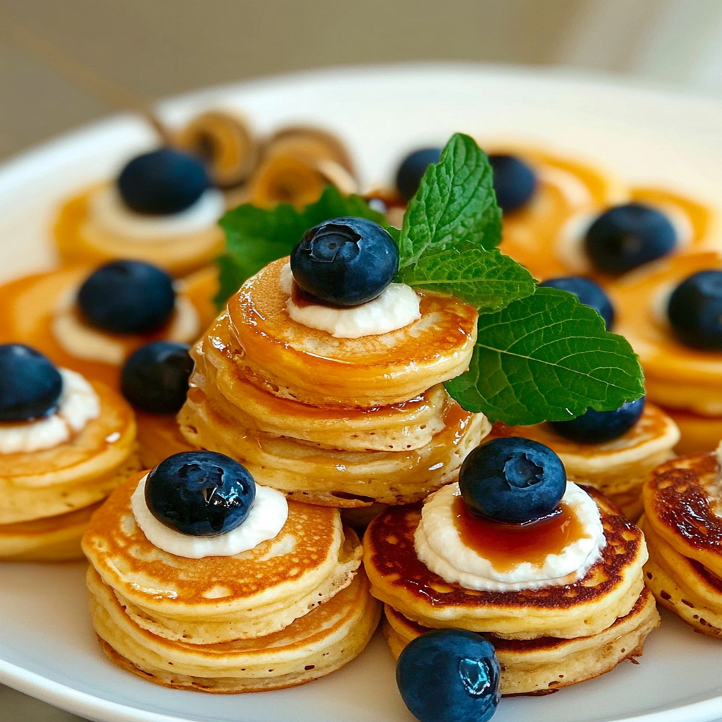 Back-to-school mini pancake stacks