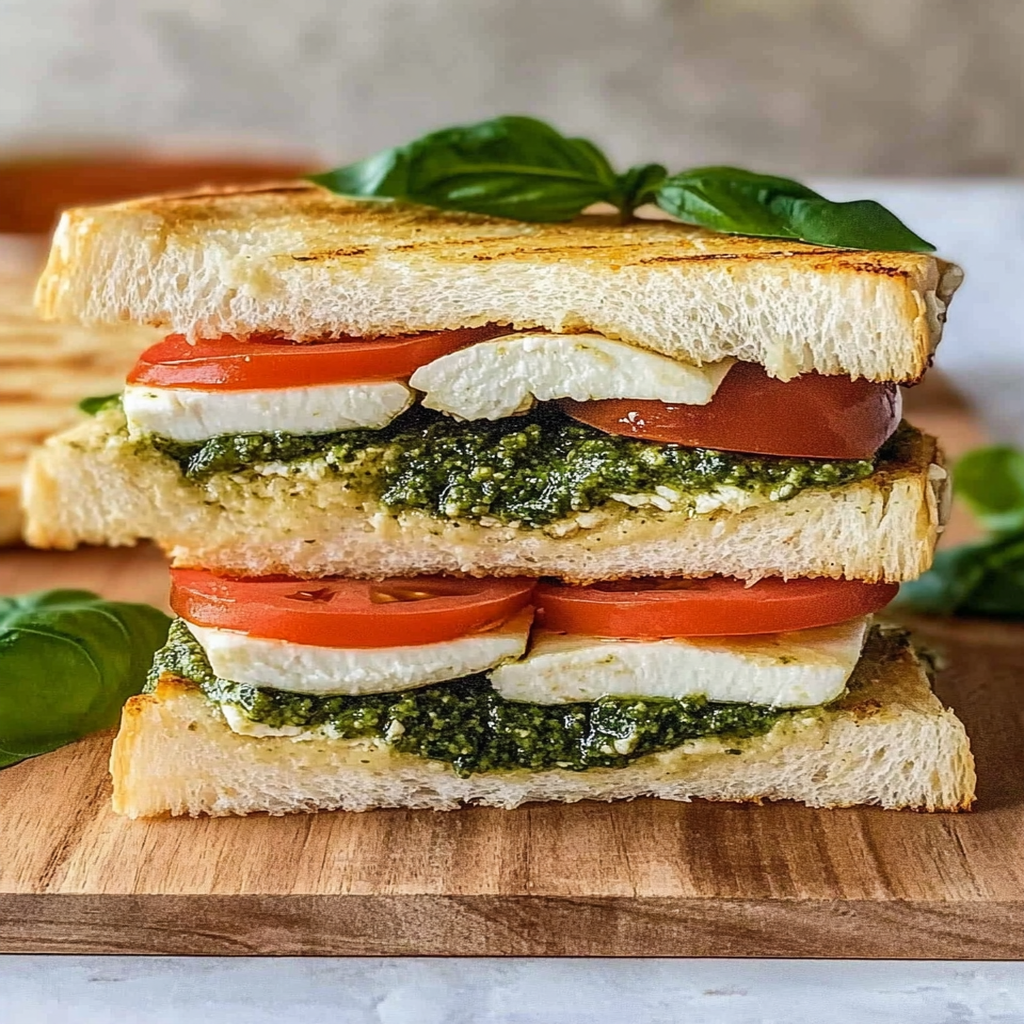 Caprese Sandwich with Basil Pesto