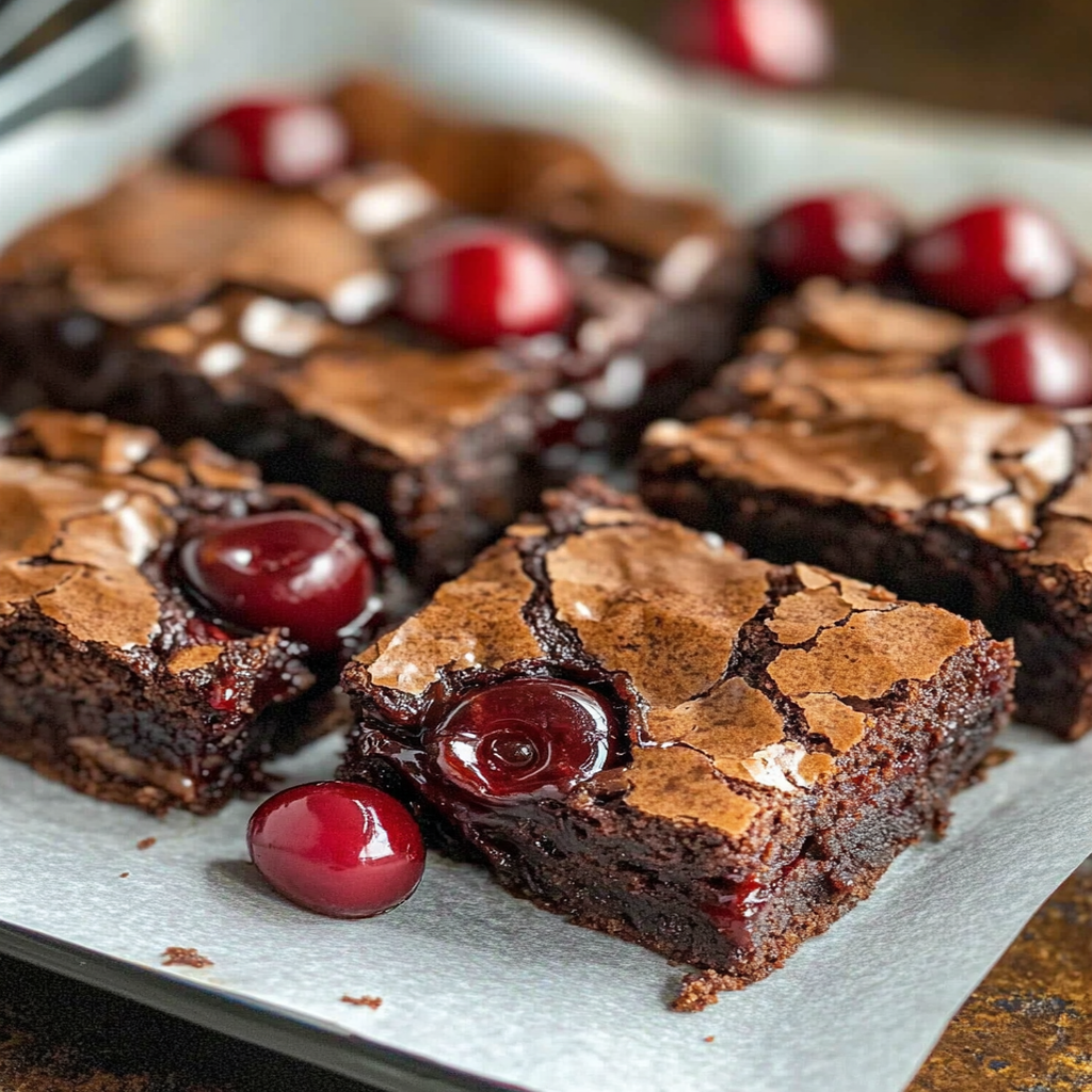 Cherry Dark Chocolate Dessert Brookies