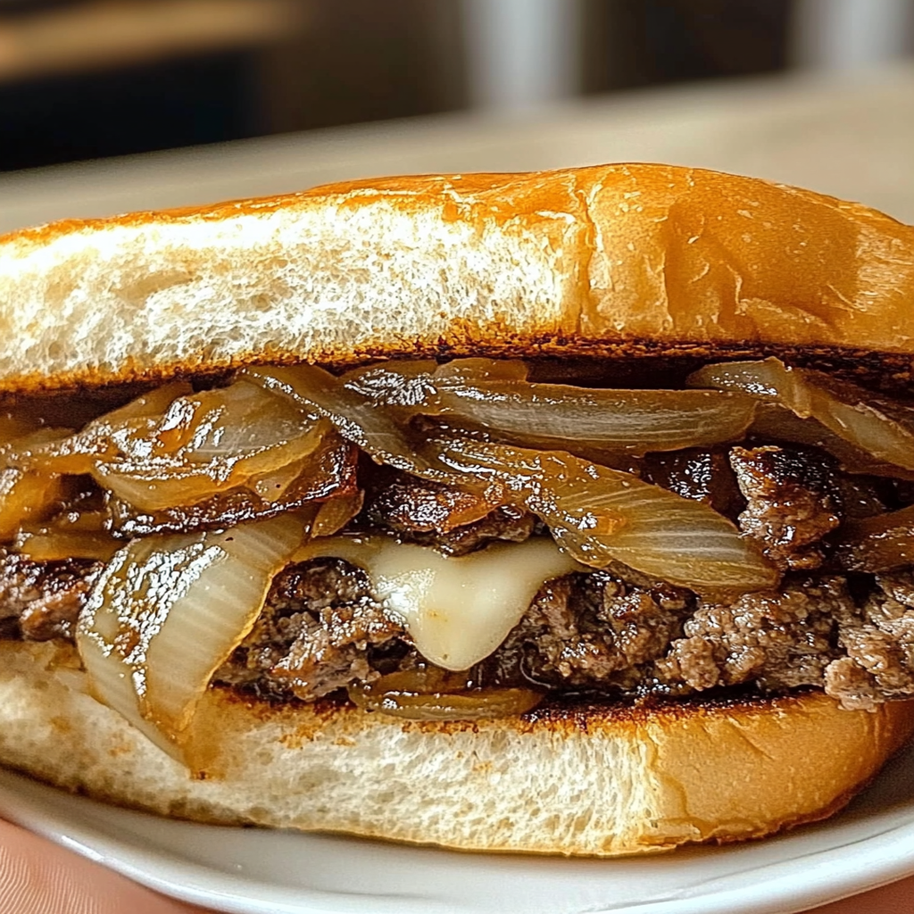 Savory Minced Beef Sandwich with Caramelized Onions