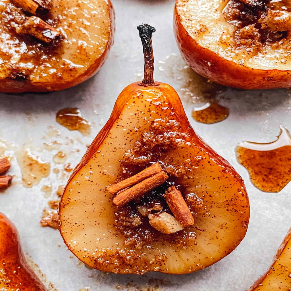 Cinnamon Maple Baked Pears