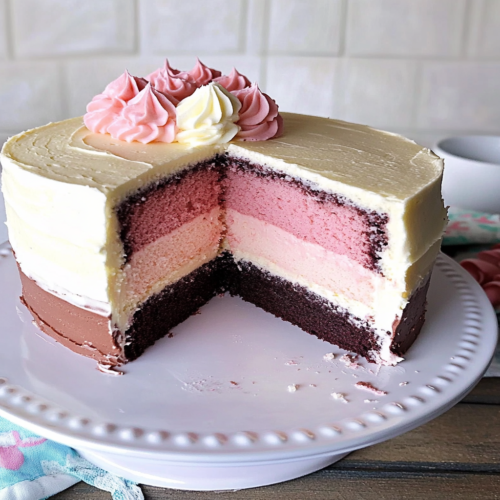 Classic Neapolitan Layer Cake