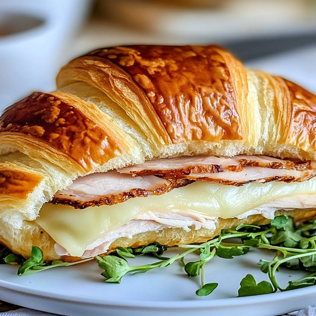 Croissant Sandwich Brunch with Turkey and Brie