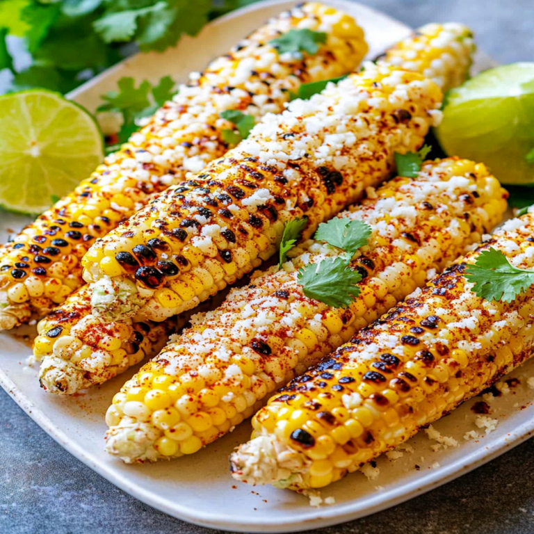 Grilled Elote Corn with Chili Lime